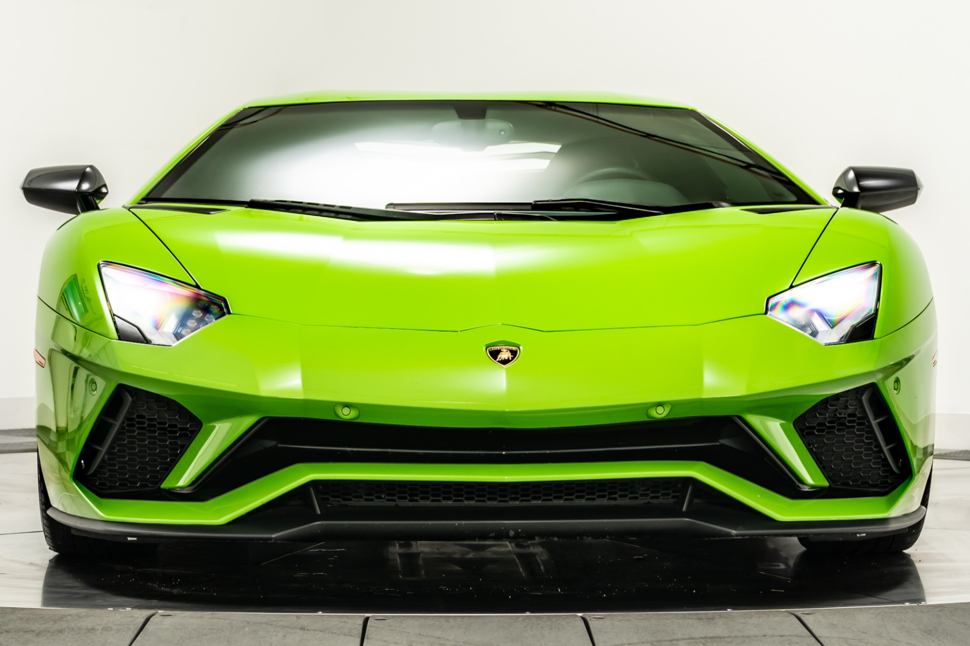 Green Lamborghini Aventador