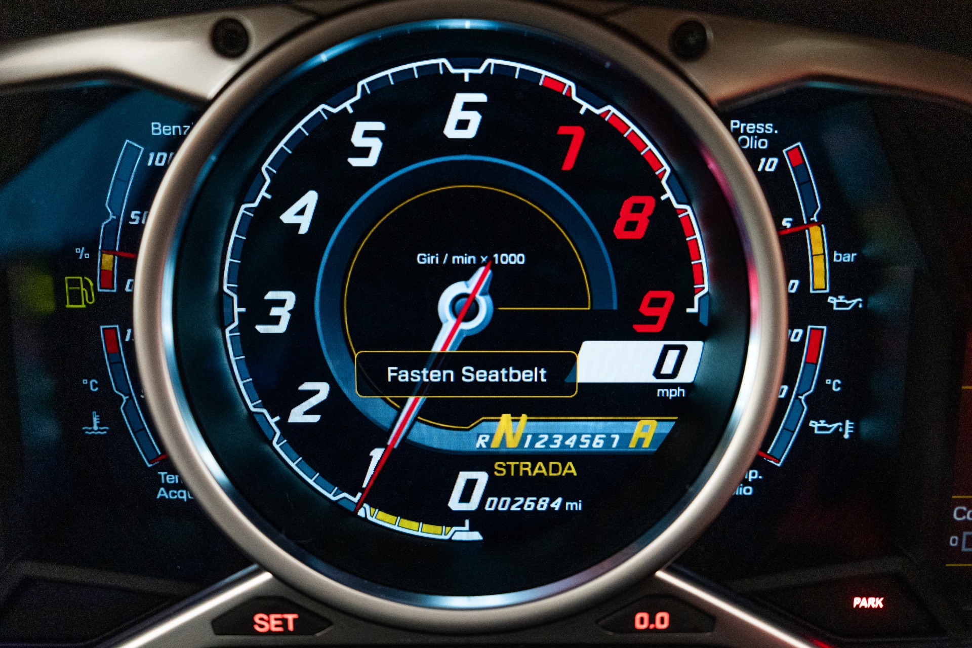 Lamborghini Aventador Speedometer Mph